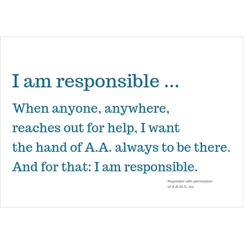 I Am Responsible Banner – Alcoholics Anonymous