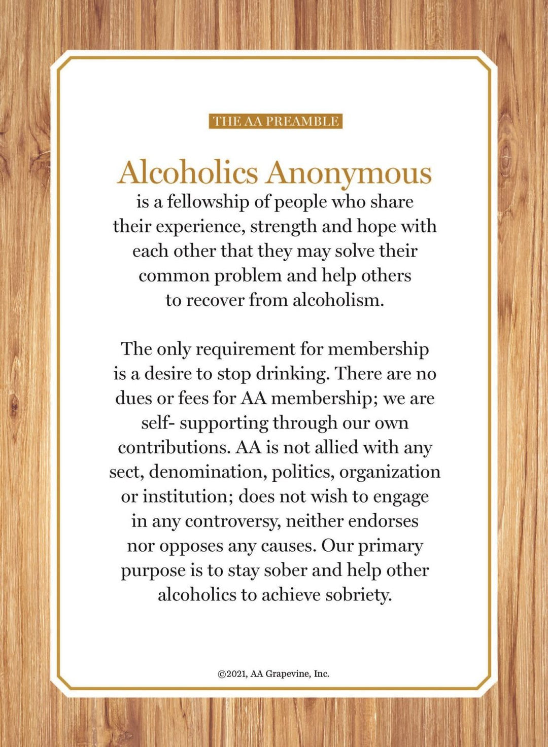 New Literature – Alcoholics Anonymous